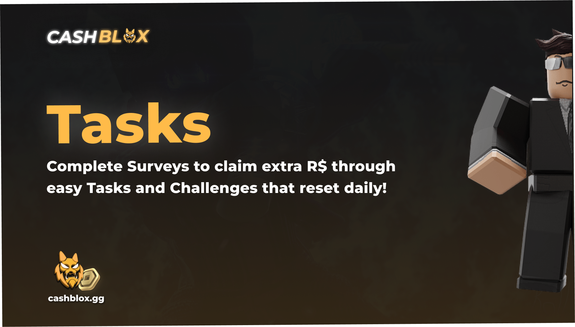 CashBlox Tasks - Complete Offers, Earn Extra Robux